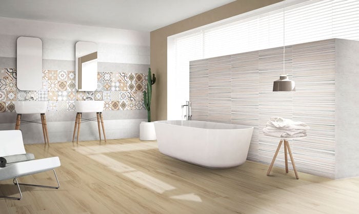 Piastrelle bagno moderno: accostare colori, stili e arredo